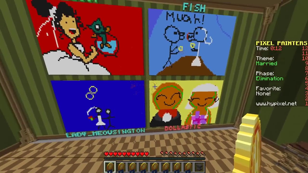 Pixel Painters with Chad, Ryan, and Dollastic in Minecraft! A Fishy ...