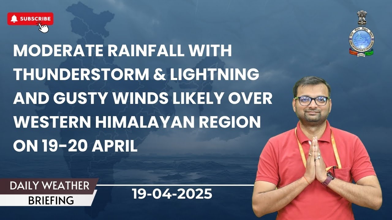 Rainfall with thunderstorm & gusty winds likely over Western Himalayan ...