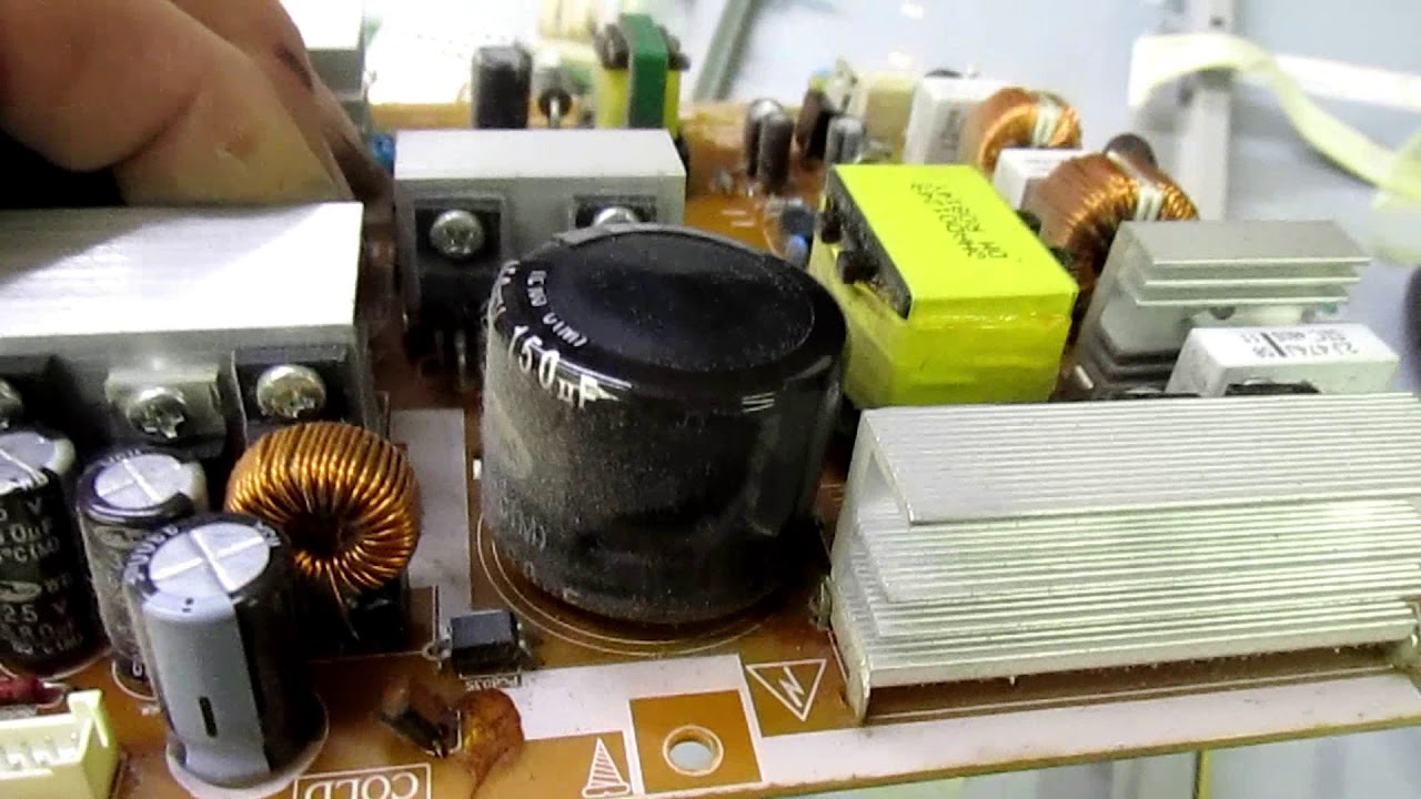 Faulty Capacitor In Samsung TV Melts The Back Case - YouTube