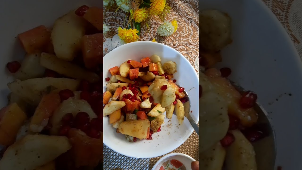 sharda creation #quick and easy fruit chaat recipe #Healthy tasty ...