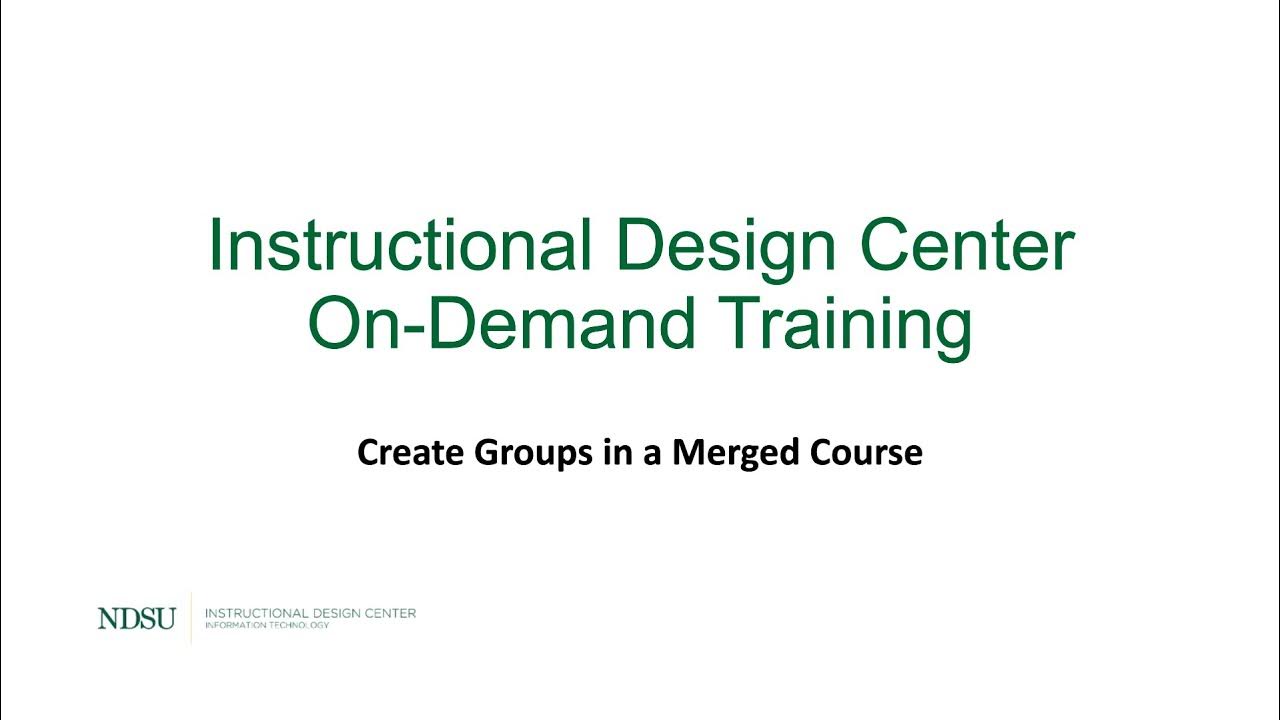 Blackboard Ultra - Create Groups in a Merged Course - YouTube