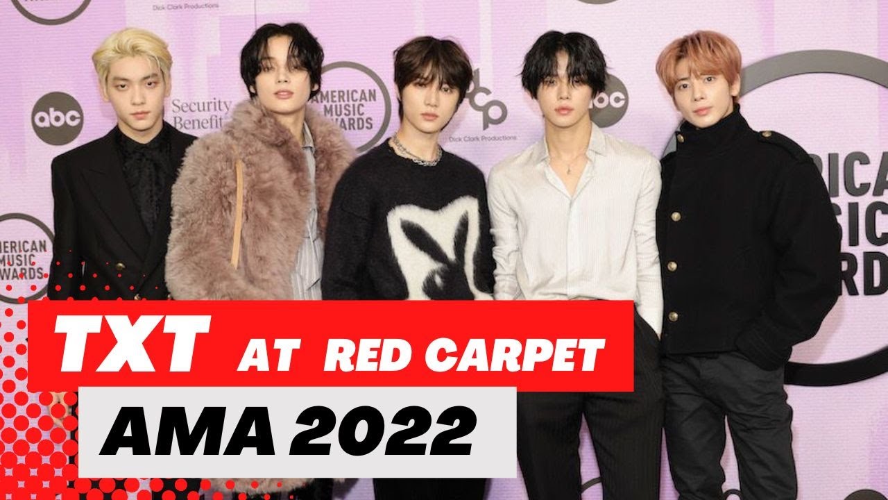 TXT Attending AMA 2022 on Red Carpet - YouTube