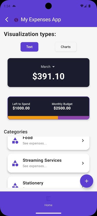 Budget App prototype made with Android Kotlin - YouTube