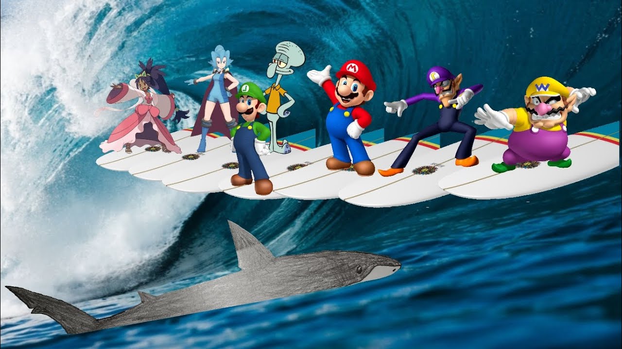 Wario & Friends Dies By "Fictionalized" Physogaleus While Surfing In ...