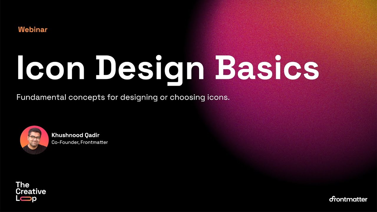 Icon Design Basics | Khushnood Qadir | The Creative Loop - YouTube