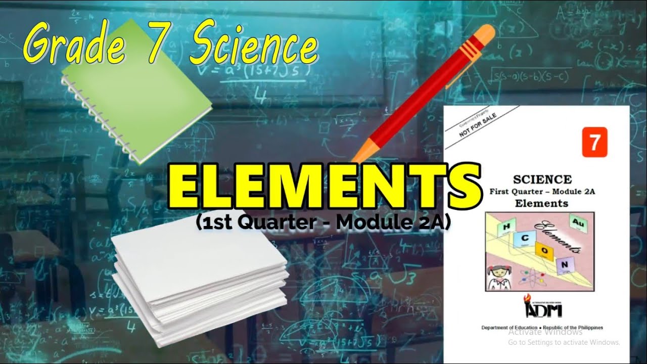 Science 7 - 1st Quarter - Module 2A: ELEMENTS - YouTube