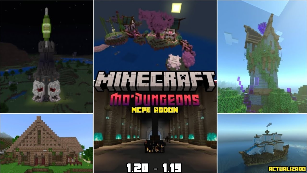 👉🏼MO' DUNGEONS ADDON🏯 | (Updated) 1.20-1.19 Minecraft pe - YouTube