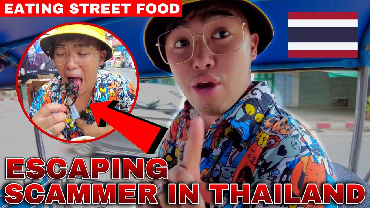 EATING STREET FOOD AND ESCAPING A SCAM IN BANGKOK THAILAND 🇹🇭 - YouTube