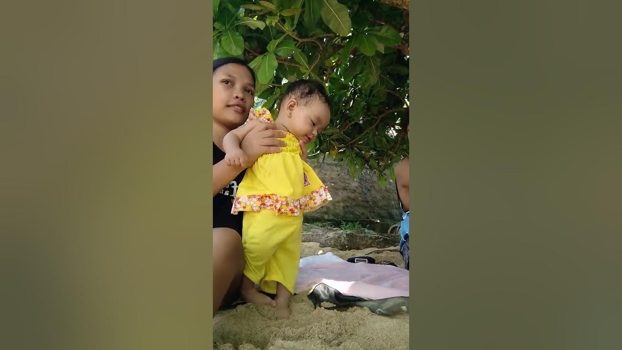 First time mag beach Ng baby tintin Kong Yan JAN 1 2025 - YouTube
