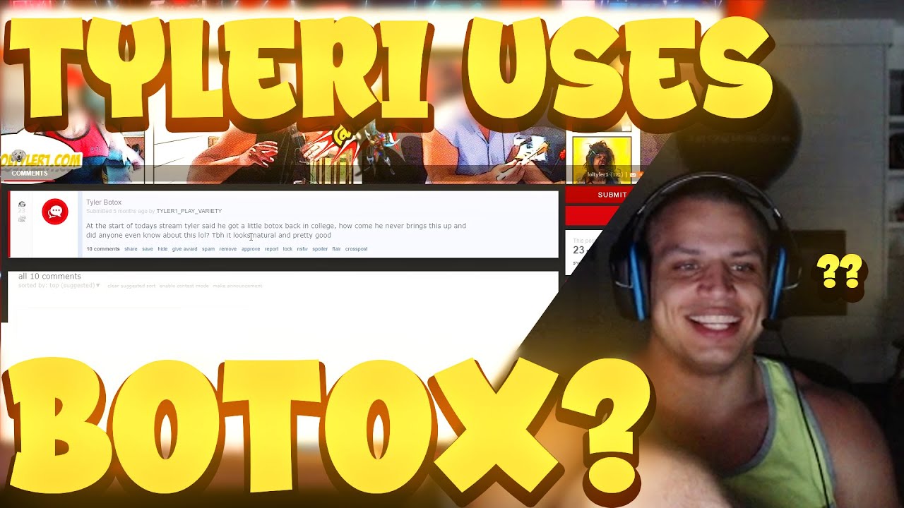 TYLER1 BOTOX ALLEGATIONS - YouTube