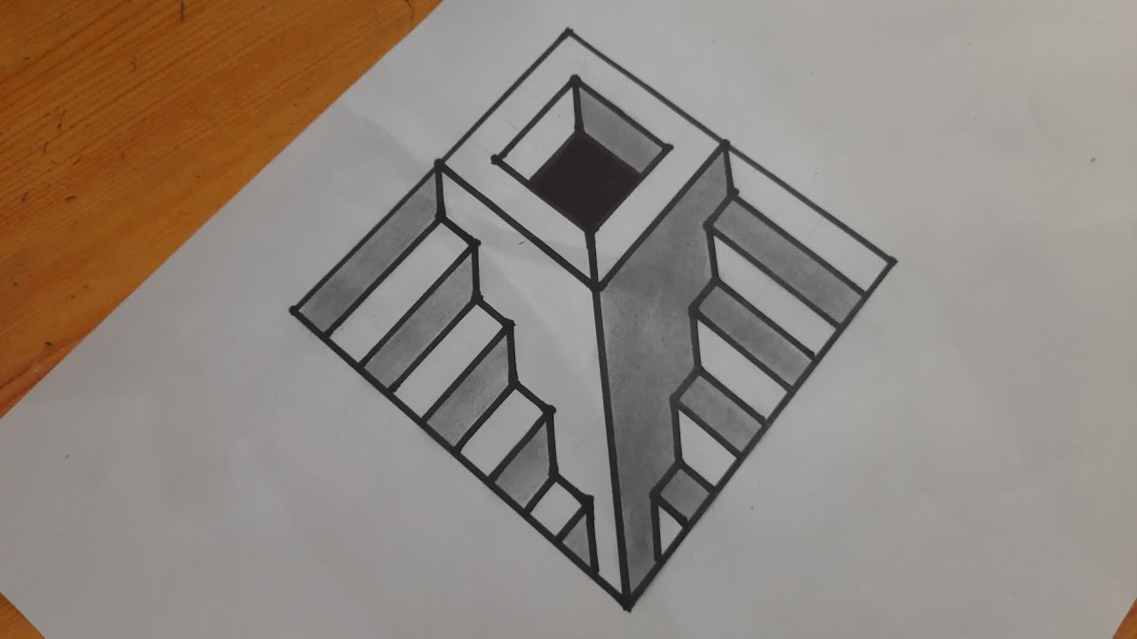 Square hole and stair drawing tutorial - YouTube