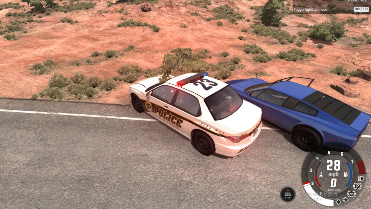 BEAMNG drive police chase #2 - YouTube