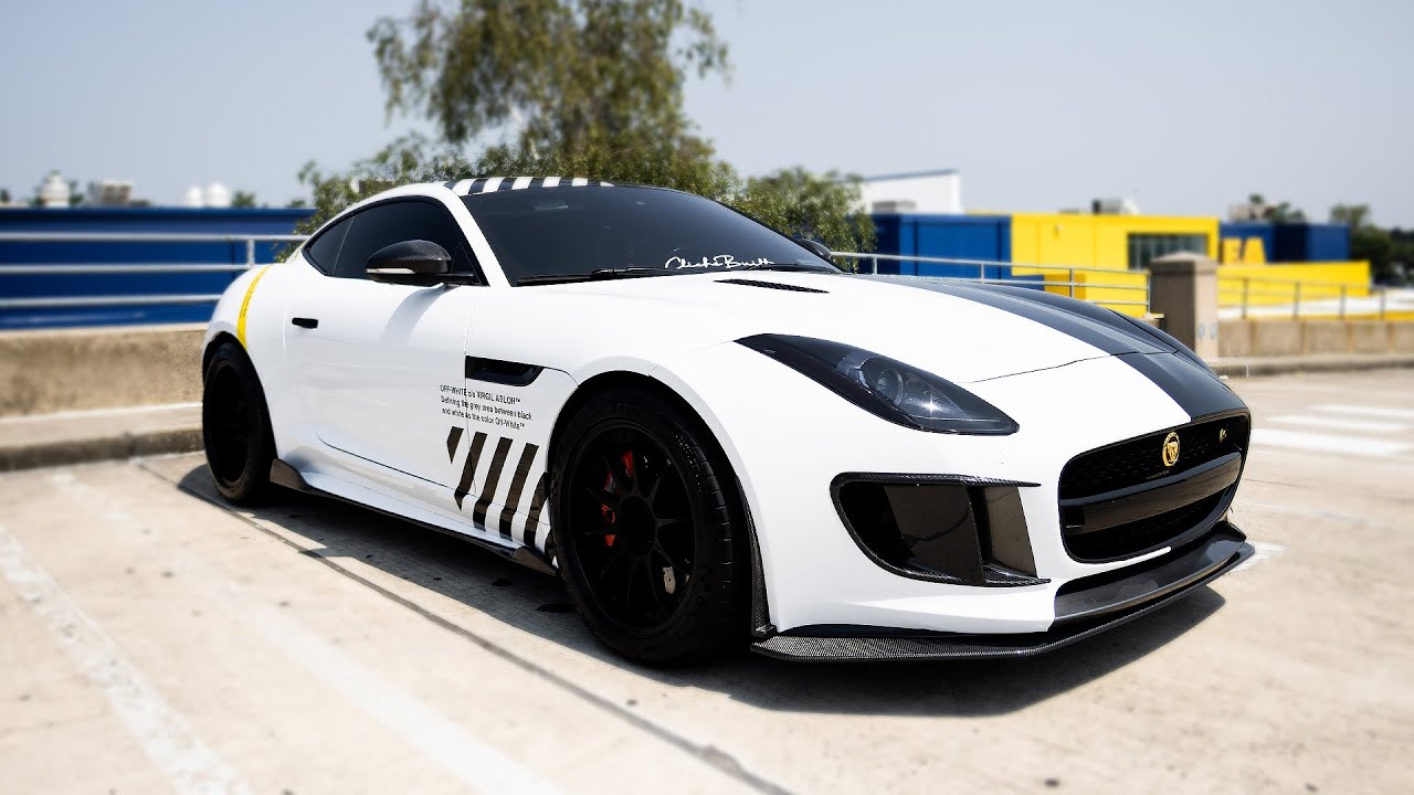 Jaguar F-Type Custom 1:1 “Off-White” Wrap Reveal! - YouTube
