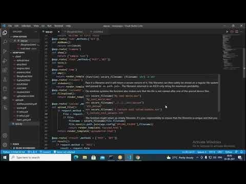 Python Flask upload download - YouTube