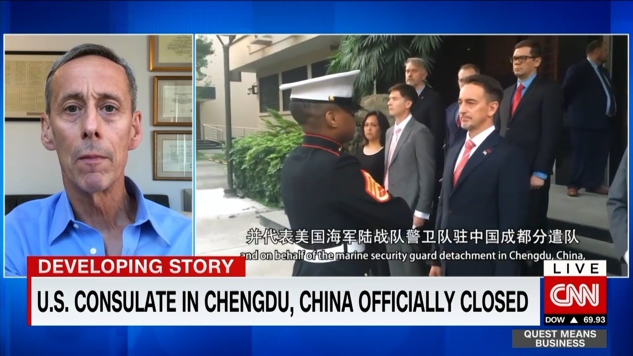U.S. consulate in Chengdu, China officially closed - YouTube