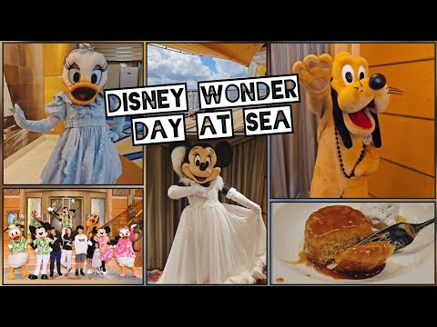 DISNEY WONDER 2025 Day at SEA🌊 - Enjoying the Ship + Disney Characters' Formal Attire Meet & Greets🌟
