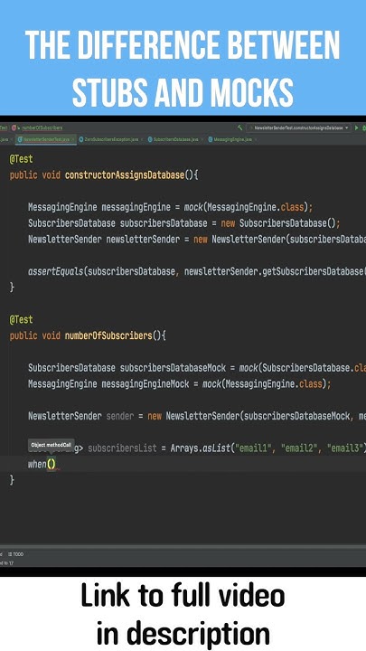 The difference between stubs and mocks with Mockito - YouTube