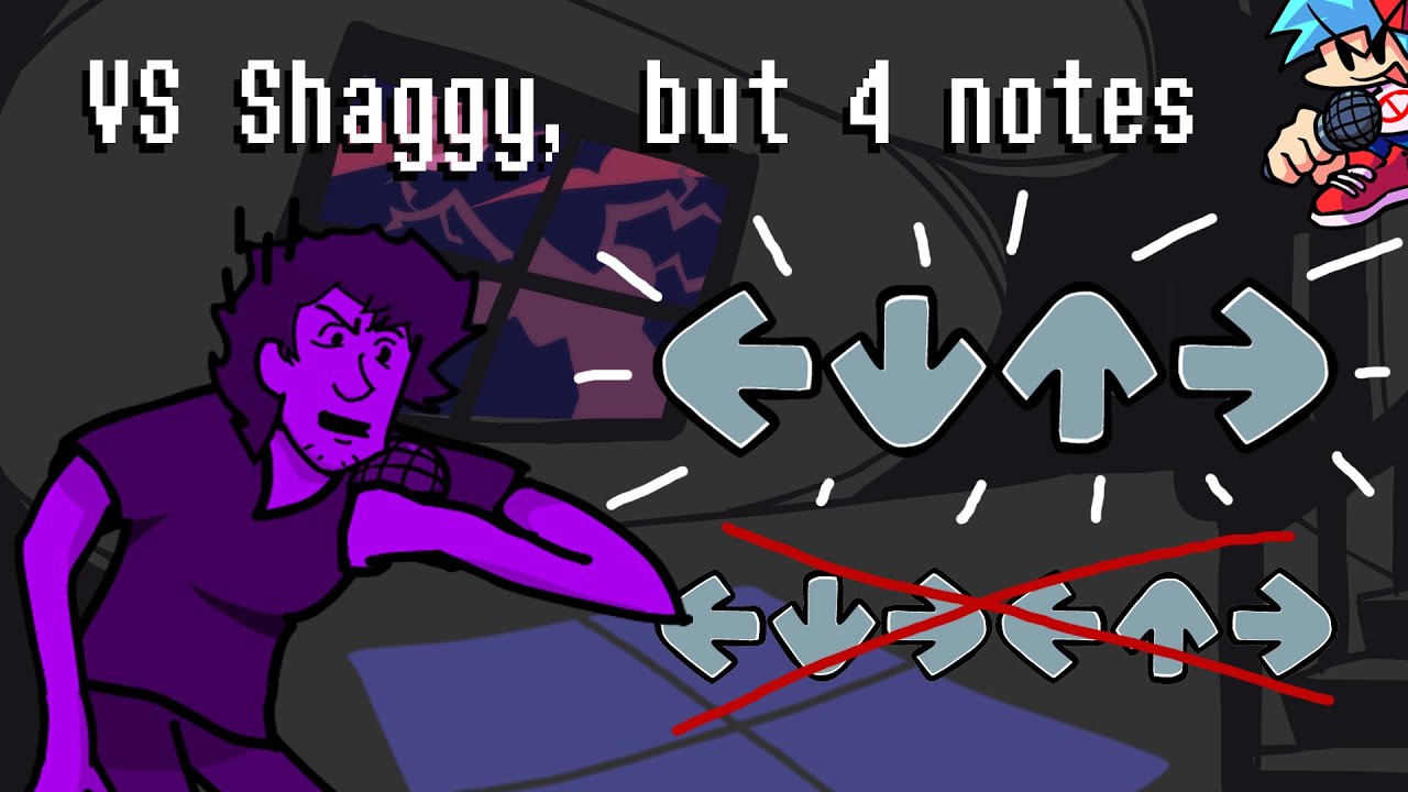 FNF VS Shaggy but with 4 notes! [HARD/CANON] - YouTube