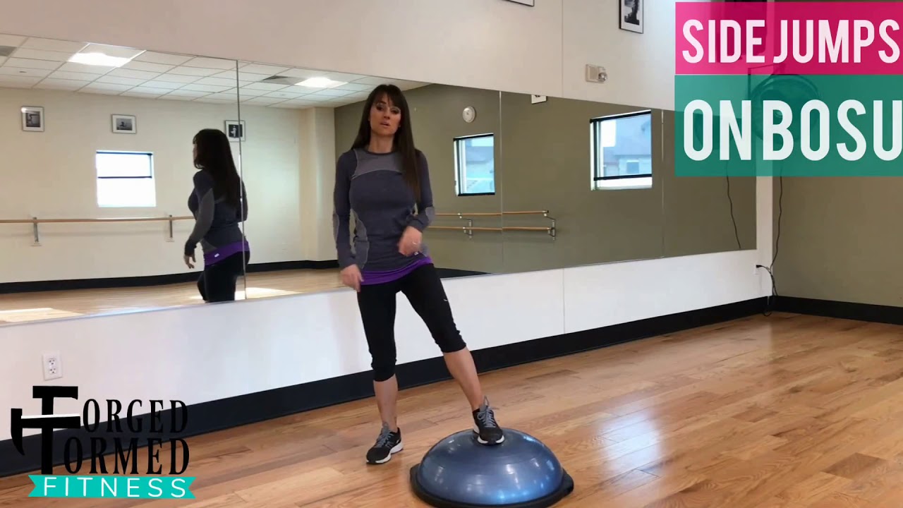 Side Jumps On Bosu - YouTube