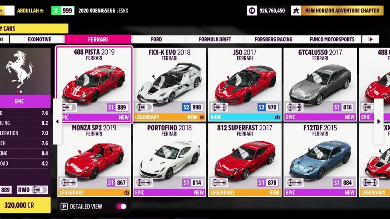 Forza Horizon 5 Save Game How to get Free FXXK EVO New Cars Unlocked ...