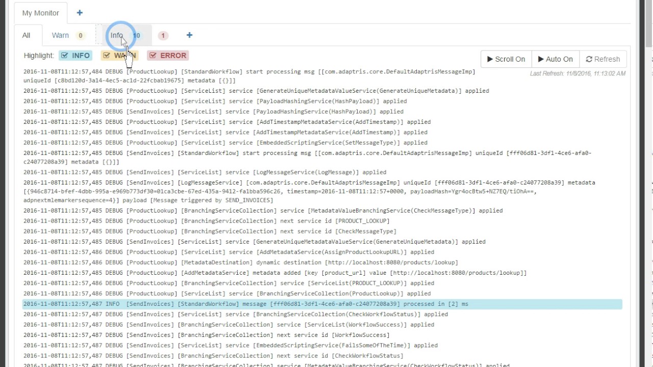 UI Log Monitor reorderable tabs - YouTube