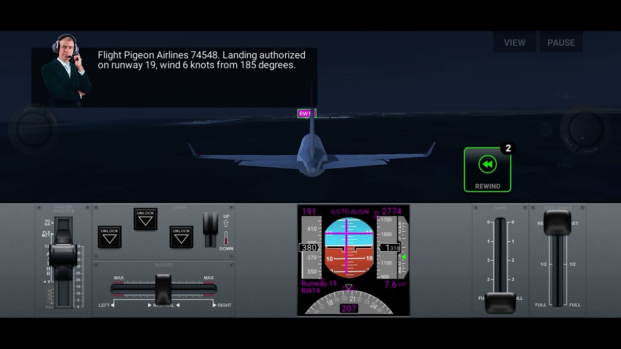 Plane blocking runway perfect landing airline commander - YouTube