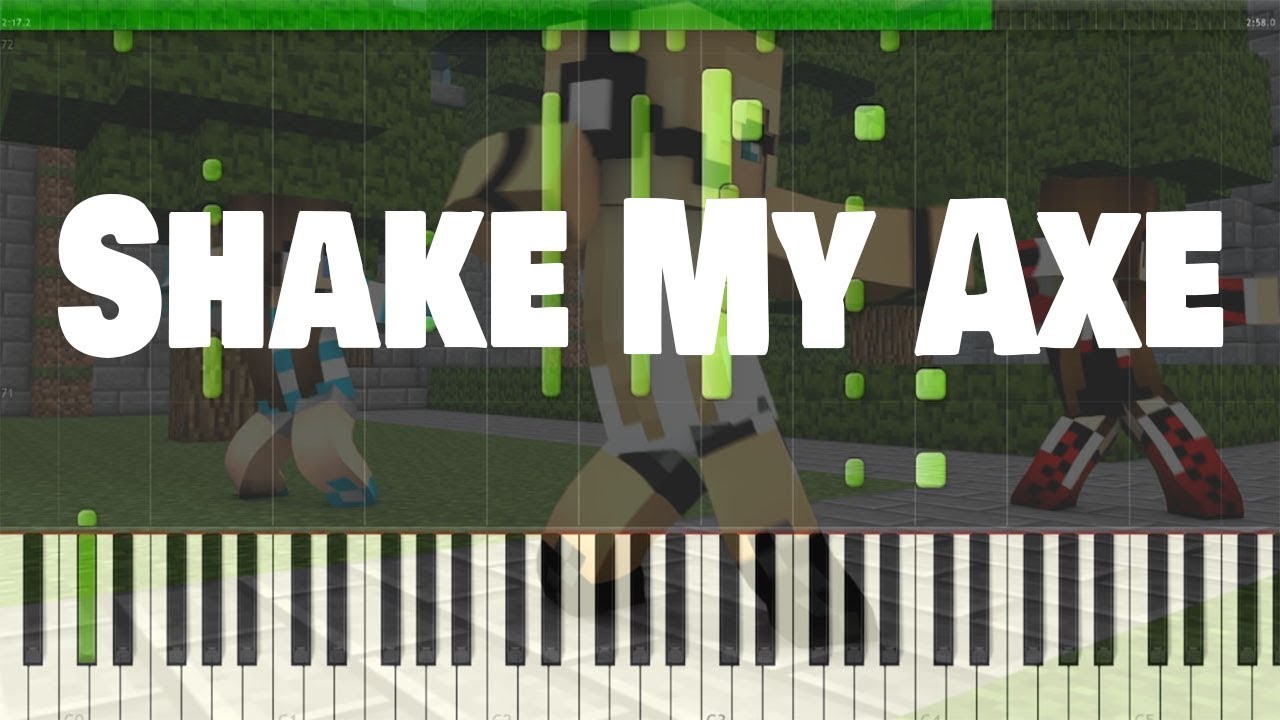 Minecraft Song / Shake My Axe ♫ Piano Version ♫ Synthesia Black MIDI ...