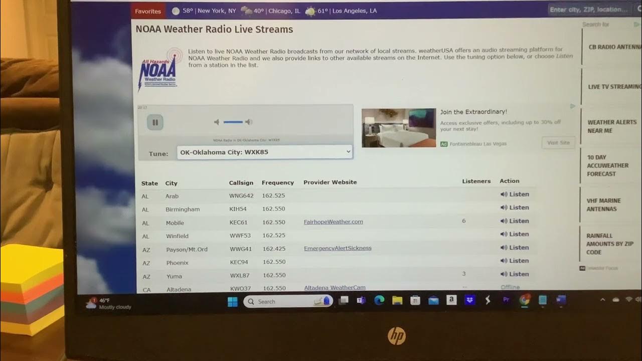 EAS #1,164 Online NOAA Weather Radio Severe T’storm Warning 4/1/24 3:30 PM EDT (2:30 PM CDT ...