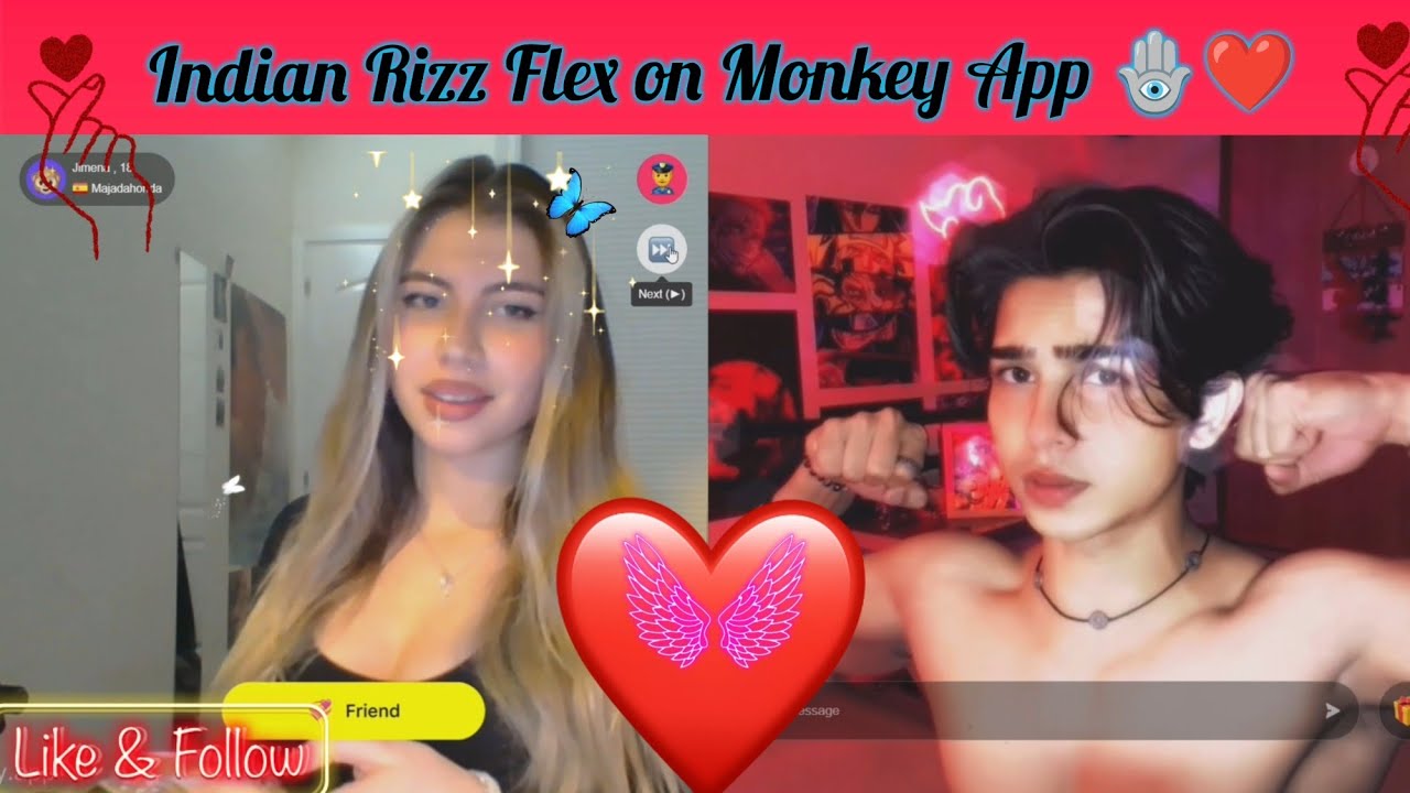 Indian Rizz Flex on Monkey App 🪬| Rizz reactions | ome TV Rizz #rizz #omegle #monkeyapp - YouTube