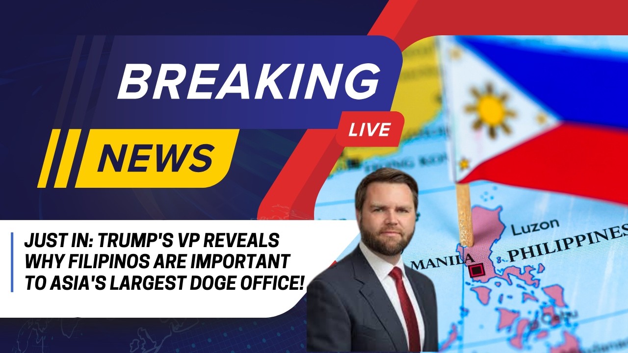 President Trump's VP J.D. Vance REVEALS Why FILIPINOS are Important to ...