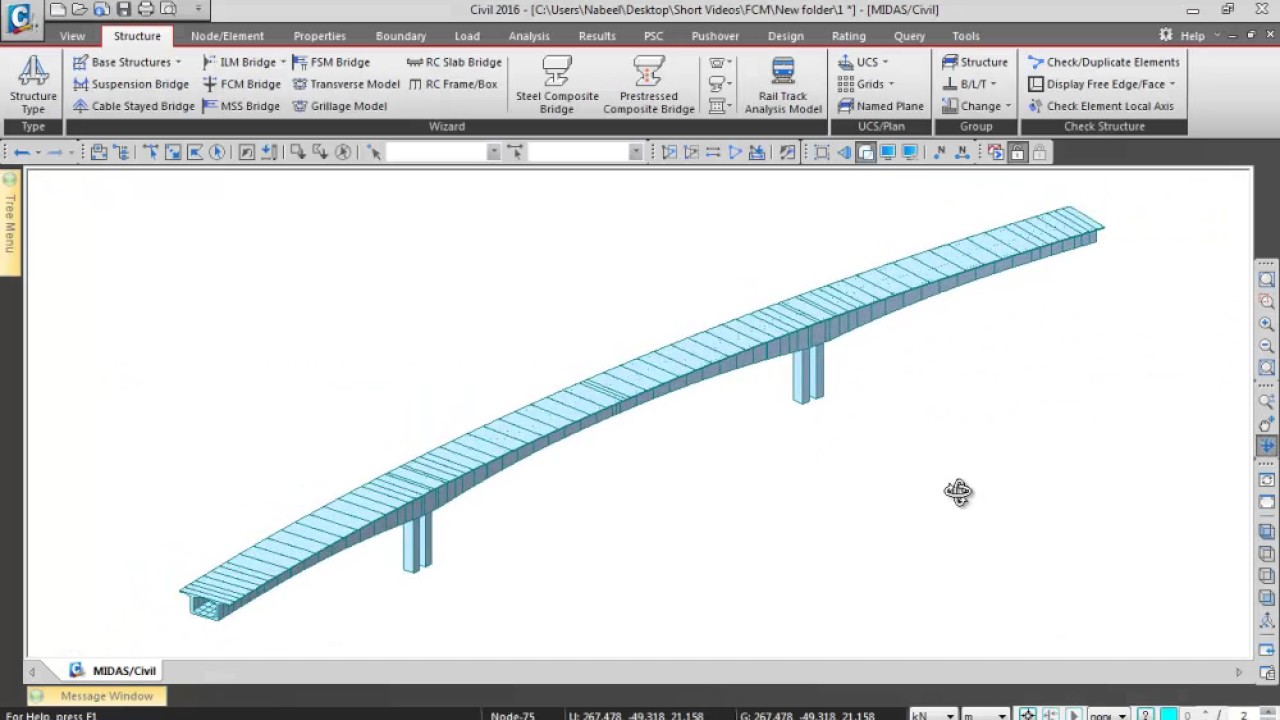 Balanced cantilever method midas civil - YouTube