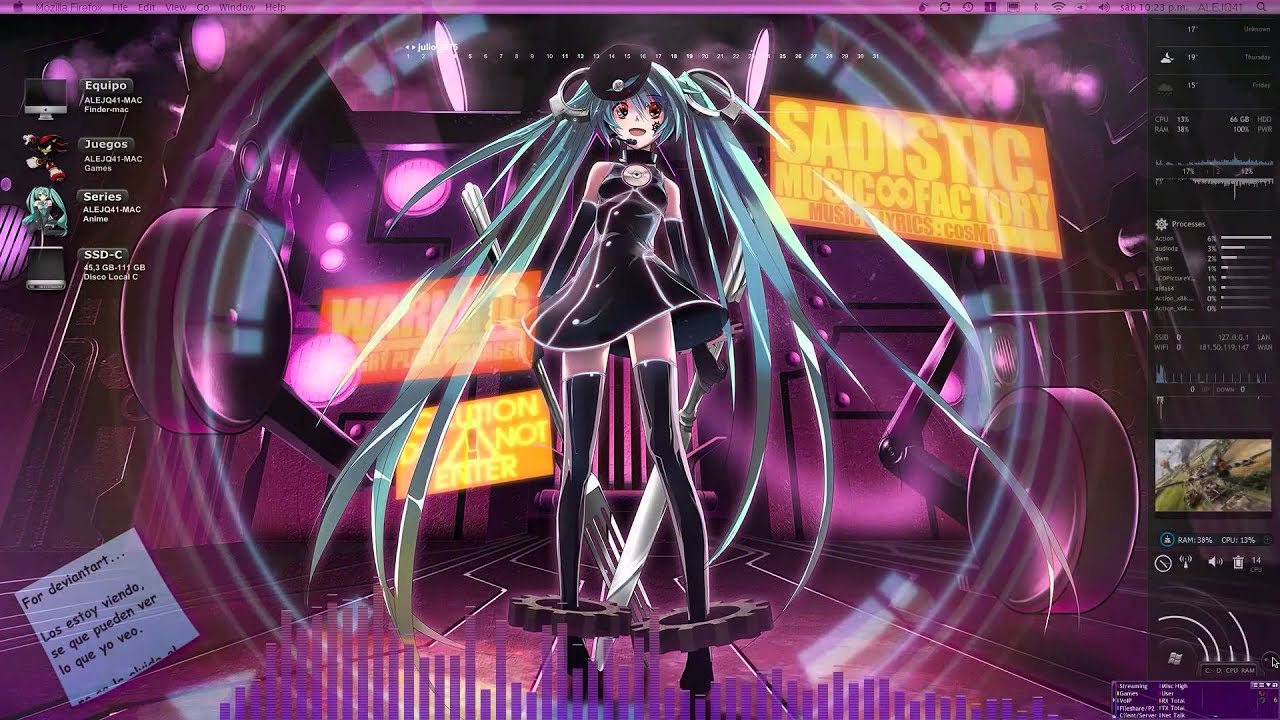 Custom Anime desktop [w7] - YouTube