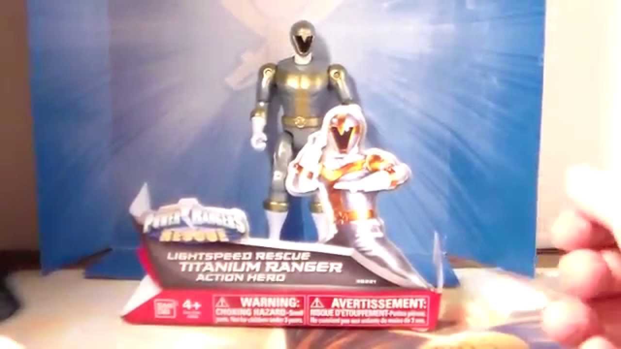 Power Rangers Super Megaforce Lightspeed Rescue Titanium Ranger 5 inch ...