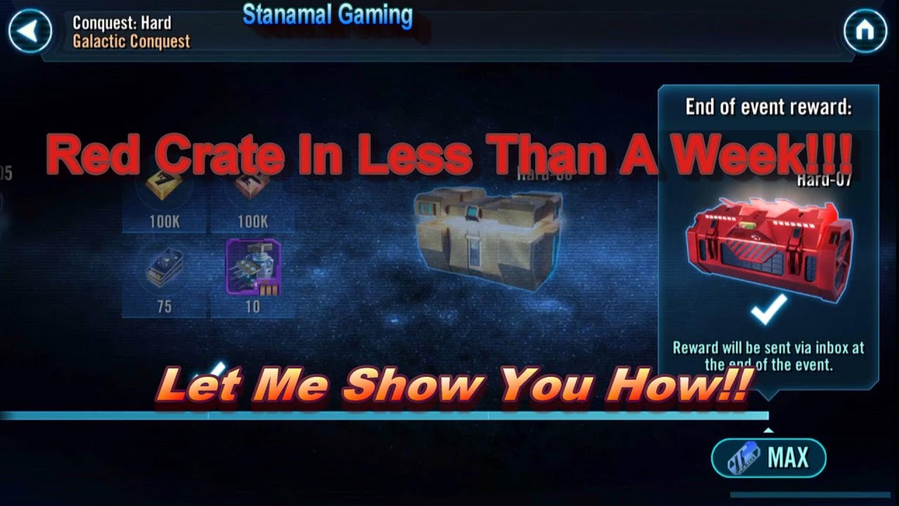 SWGOH - Conquest Hard Mode Red Crate FAST and EASY! Efficient - Quick ...