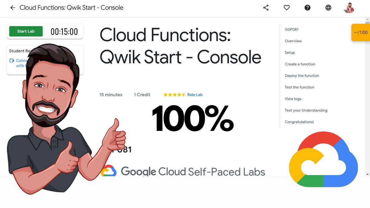 Cloud Functions: Qwik Start - Console | Qwiklabs GSP081 | GCP - YouTube