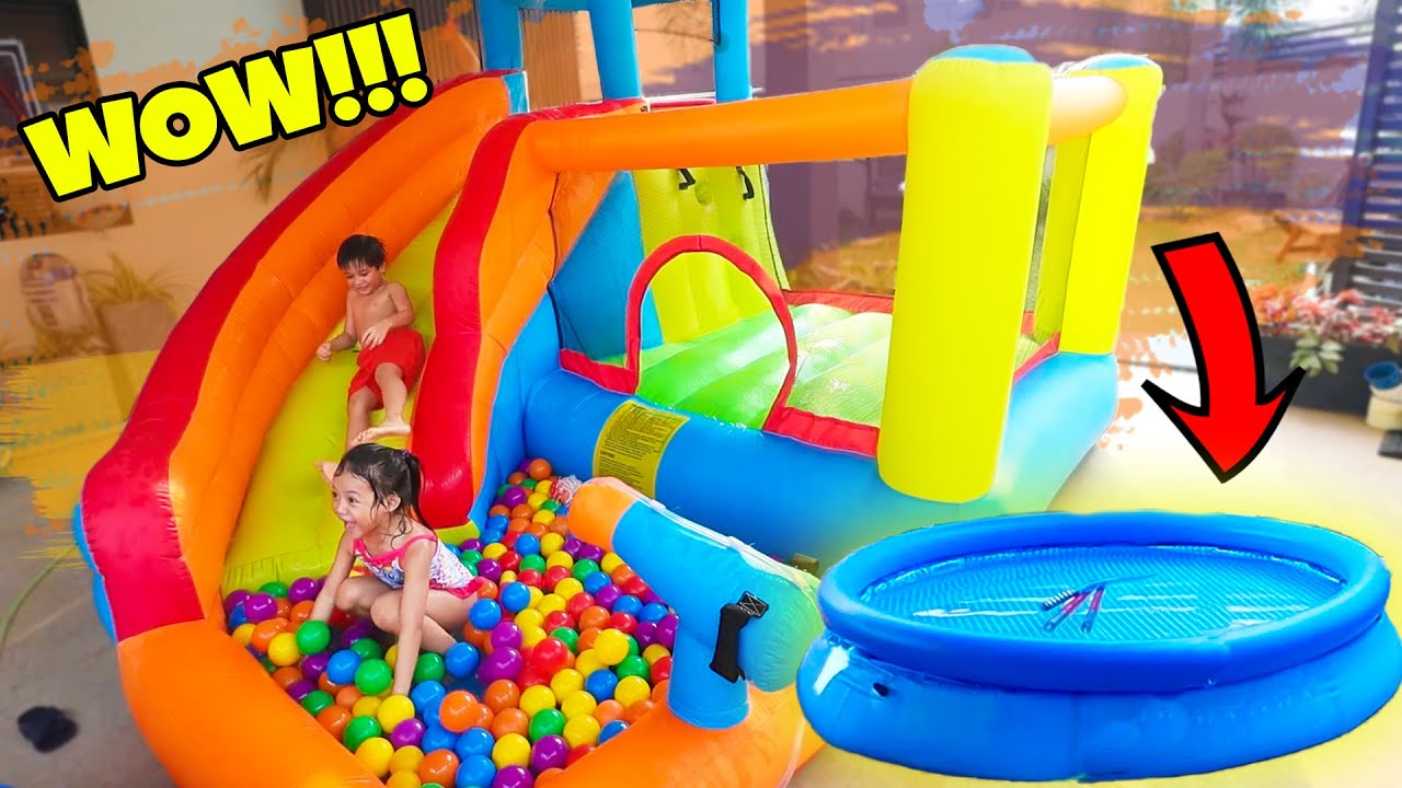PLAYGROUND AND POOL SA BAHAY! NAG-ENJOY MGA BATA! - YouTube