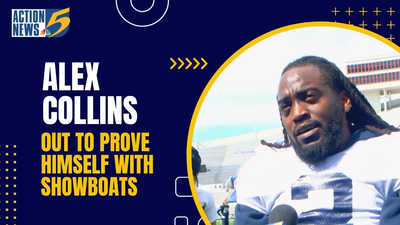 Alex Collins out to prove himself with Showboats - YouTube