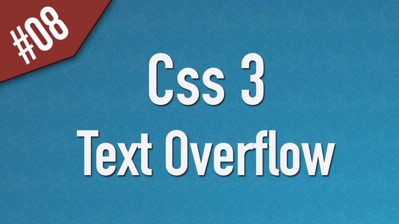 Learn Css3 In Arabic 08 Text Overflow Youtube