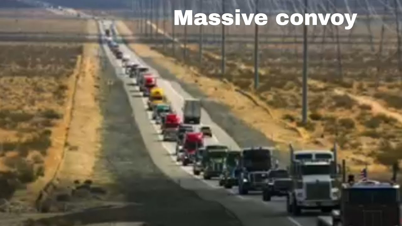 convoy Texas crossed over from Louisiana headed to Eagle Pass - YouTube