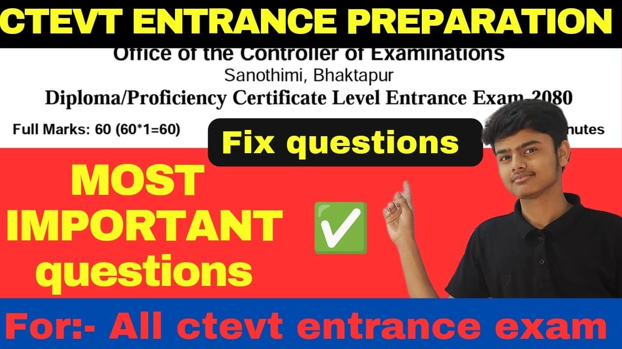 ctevt entrance exam model questions | ctevt entrance exam model ...