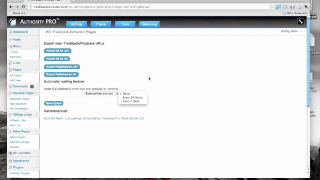 Wordpress Trackback/Pingback Extractor Plugin - YouTube