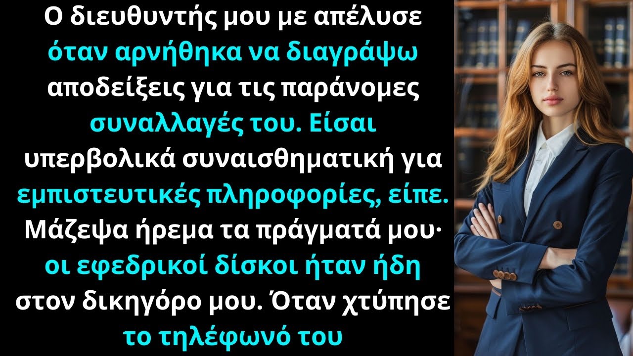 Το αφεντικό μου με απέλυσε όταν αρνήθηκα να διαγράψω αποδείξεις για τις ...