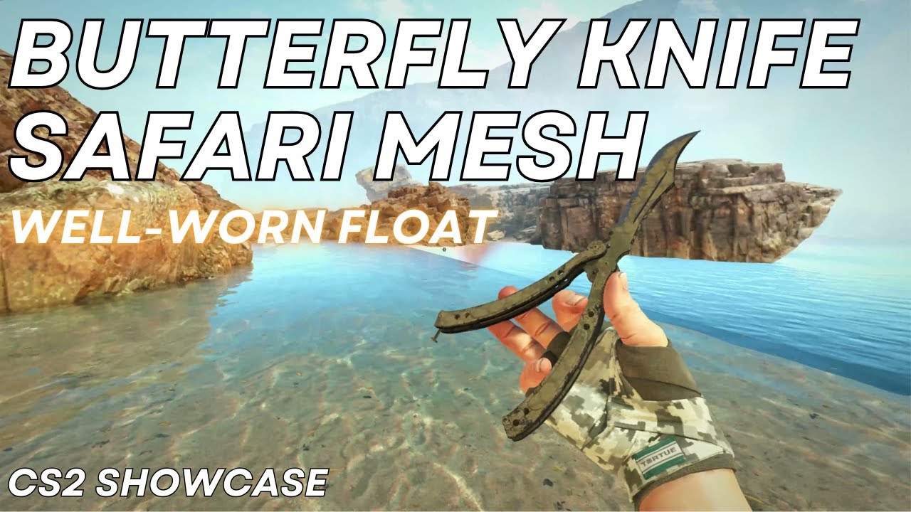 Butterfly Knife Safari Mesh (Well-Worn) | CS2 Skin Showcase #1129 - YouTube