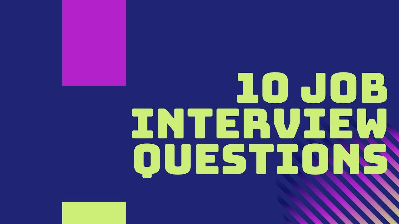 10 job interview questions for a retail buyer - YouTube