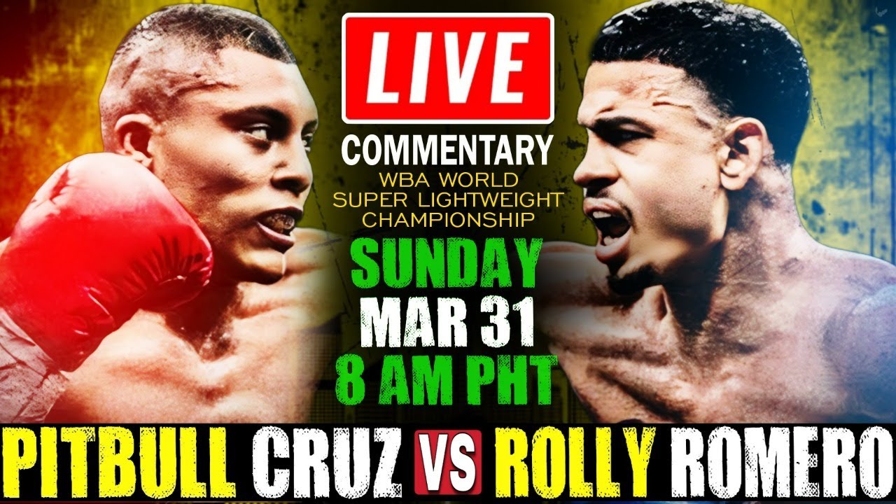 🔴LIVE Pitbull Cruz vs Rolly Romero Full Fight Commentary | WBA World ...