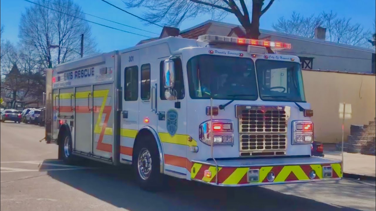 University Hospital EMS RESCUE 301 Responding on Summer Ave Newark, NJ ...