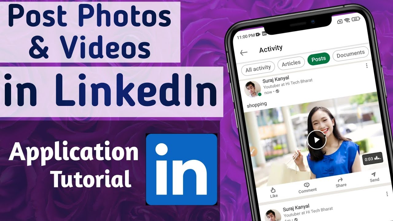 How to Post Photos & Video on LinkedIn App - YouTube