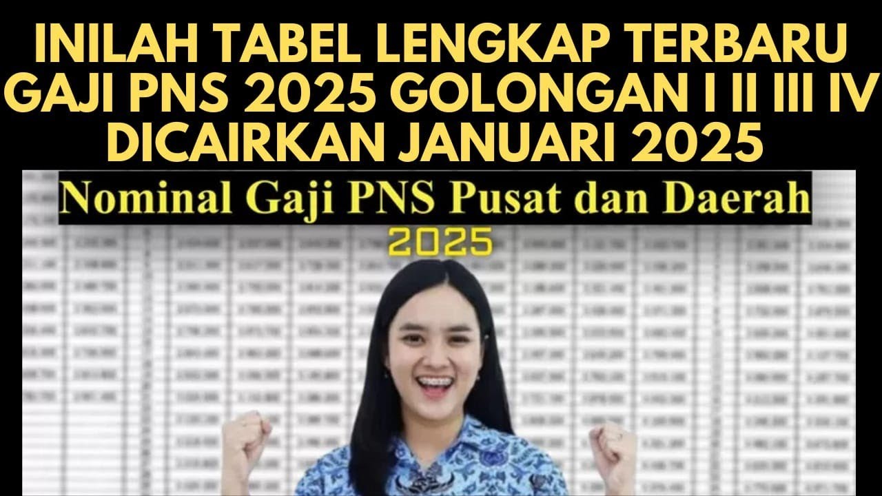 Inilah Tabel Lengkap Terbaru Gaji PNS 2025 Golongan I II III IV ...