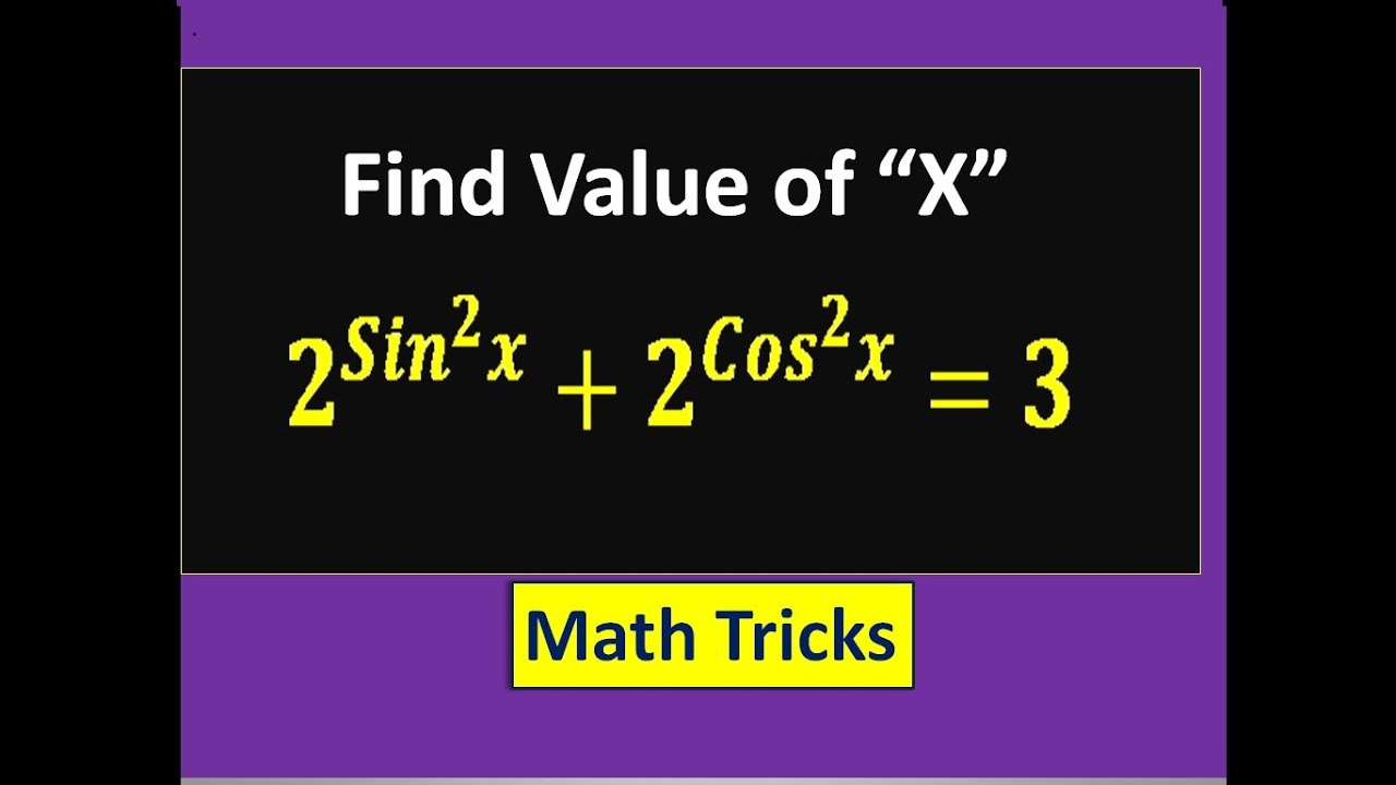 Exponential equation with Sine and Cosine | Math Tricks | GAT-NTS-CSS ...
