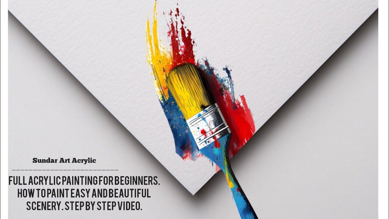 Easy Way to Paint a Beautiful Scenery | Acrylic Painting | STEP BY STEP ...